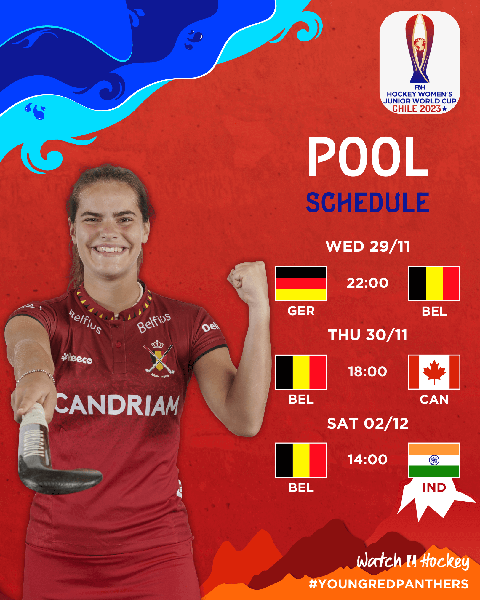 WK HOCKEY U21 - Young Red Panthers naar Chili, Young Red Lions naar ... WK HOCKEY U21 - Young Red Panthers naar Chili, Young Red Lions naar ...