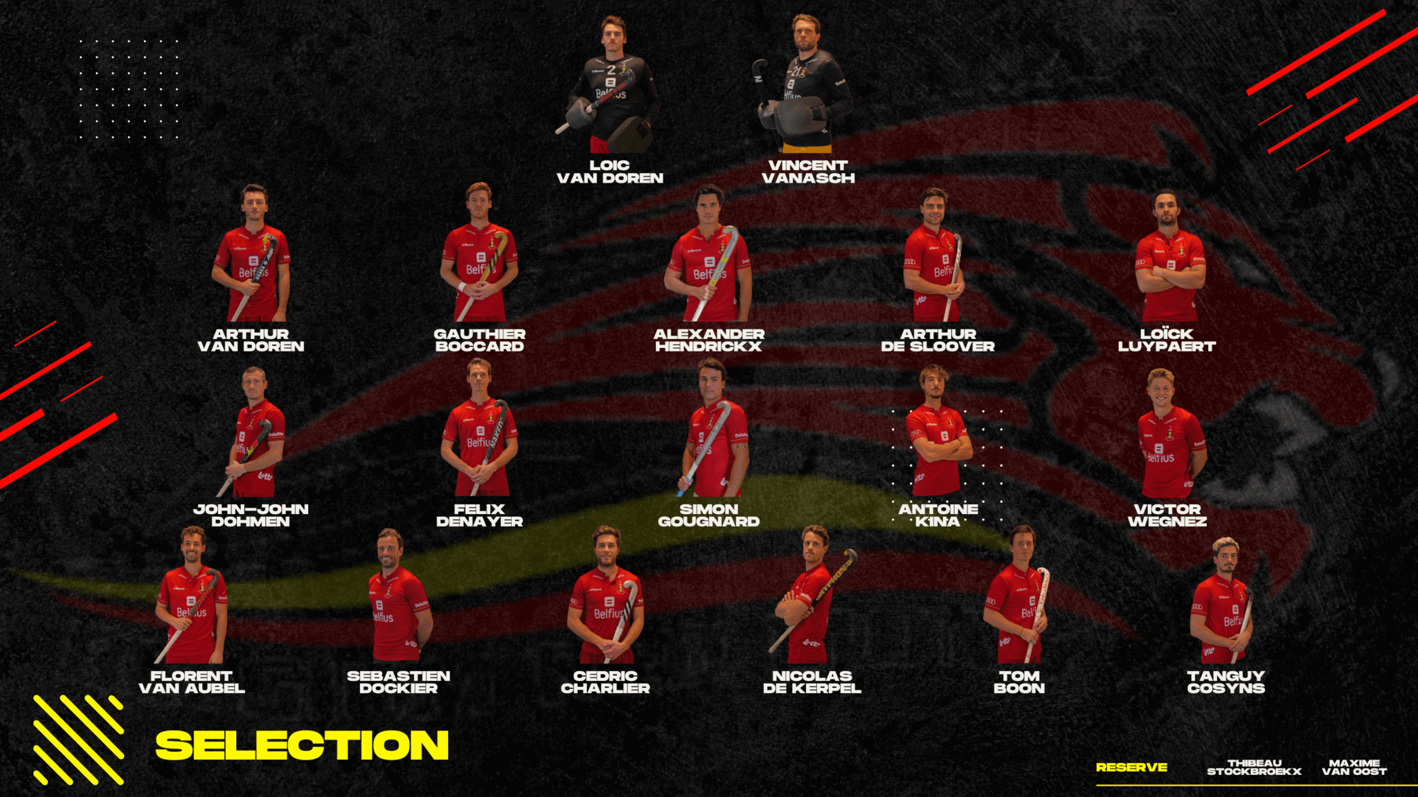 Red Lions - la sélection pour la Coupe du Monde 2023 en Inde - Hockey ...